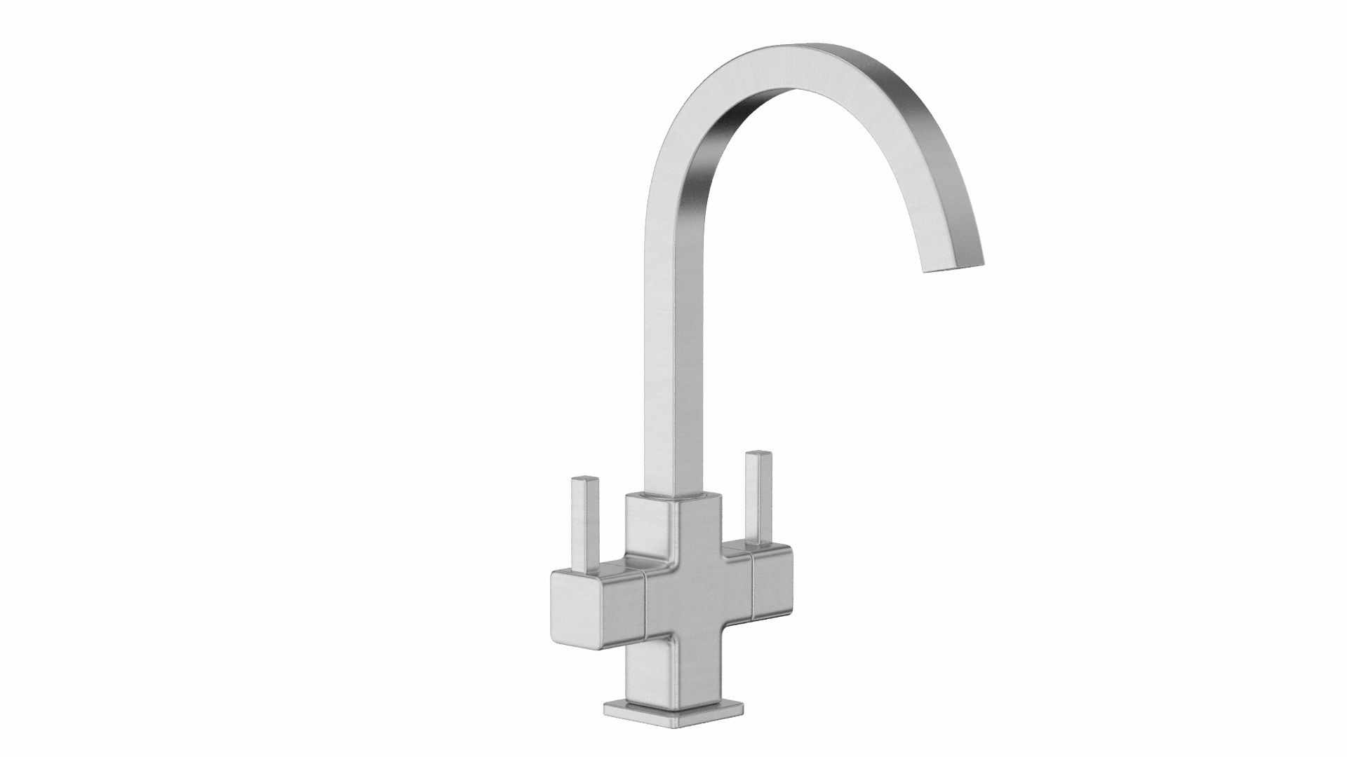 Monobloc Angular Dual Lever Kitchen Tap 3D Model - TurboSquid 1724258