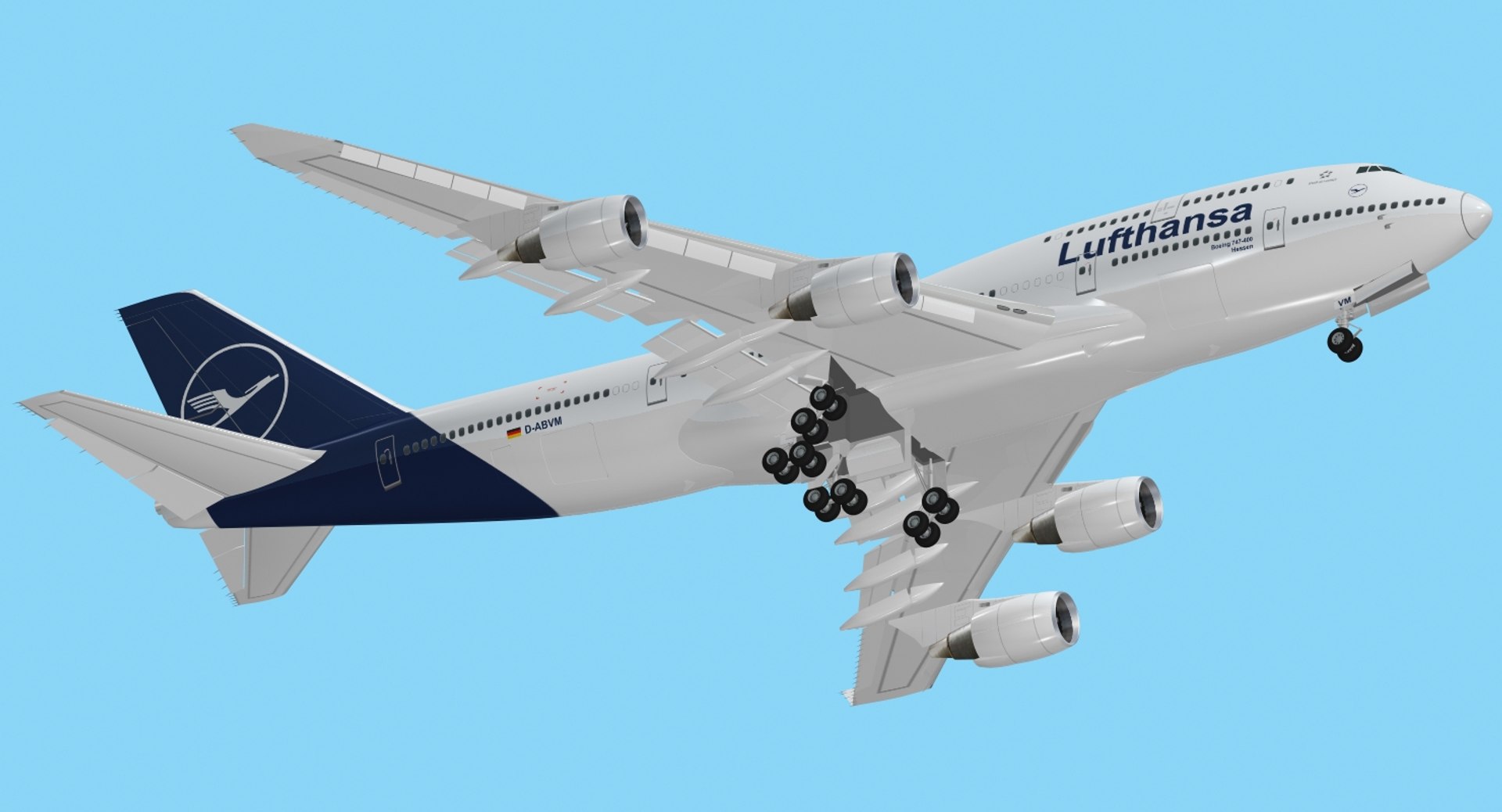 3D boeing 747-400er lufthansa - TurboSquid 1290158