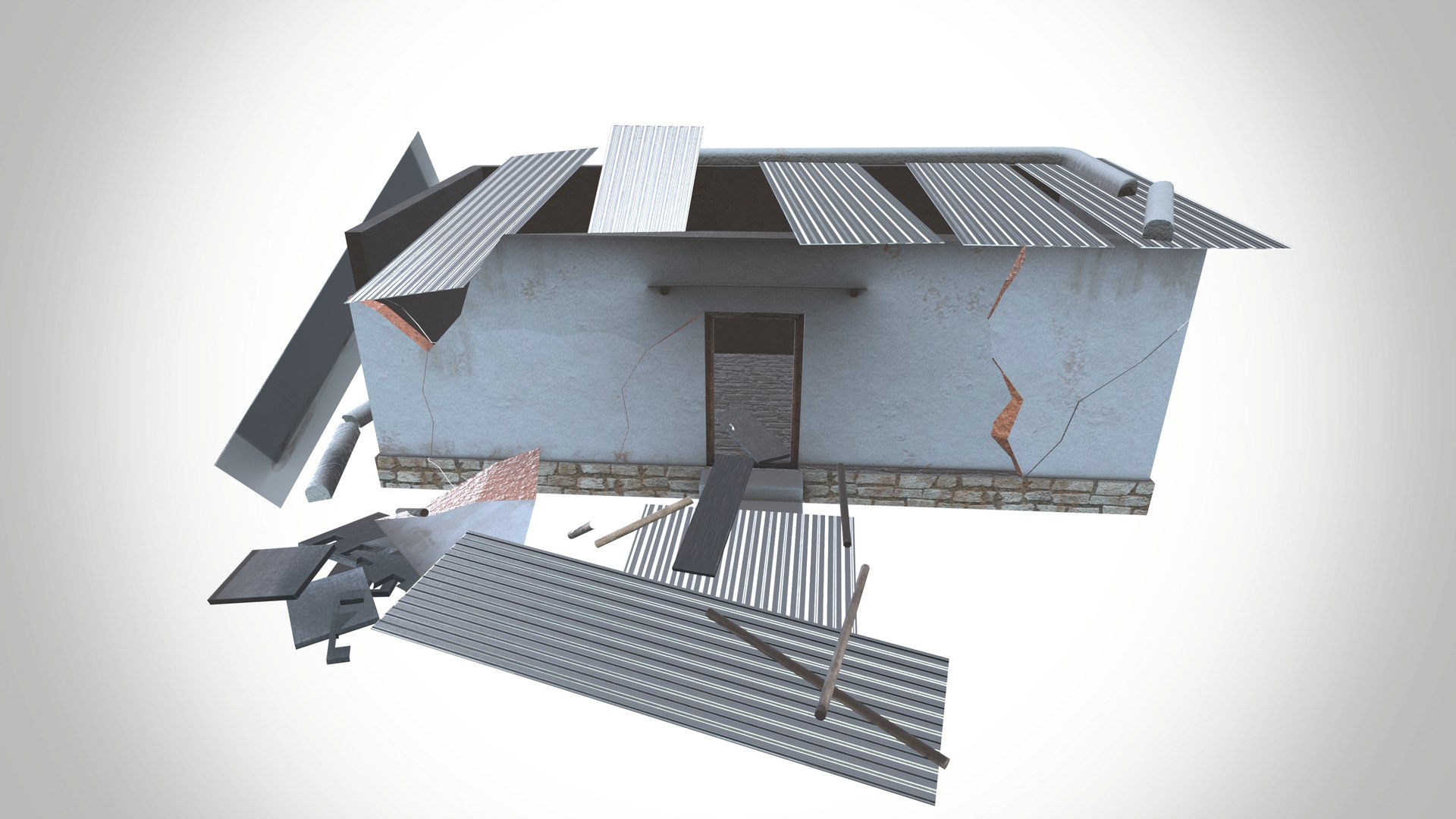 3D Damage Albester House - TurboSquid 2274929