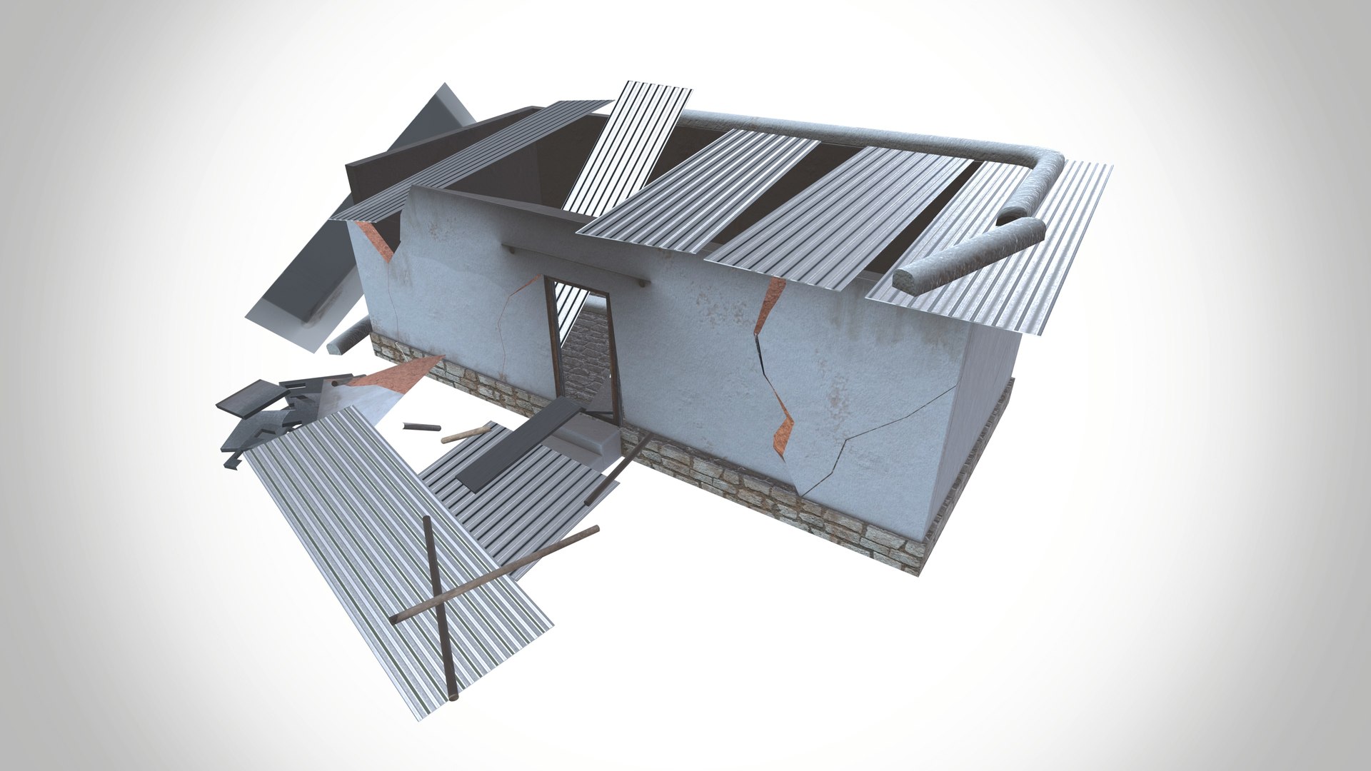 3D Damage Albester House - TurboSquid 2274929