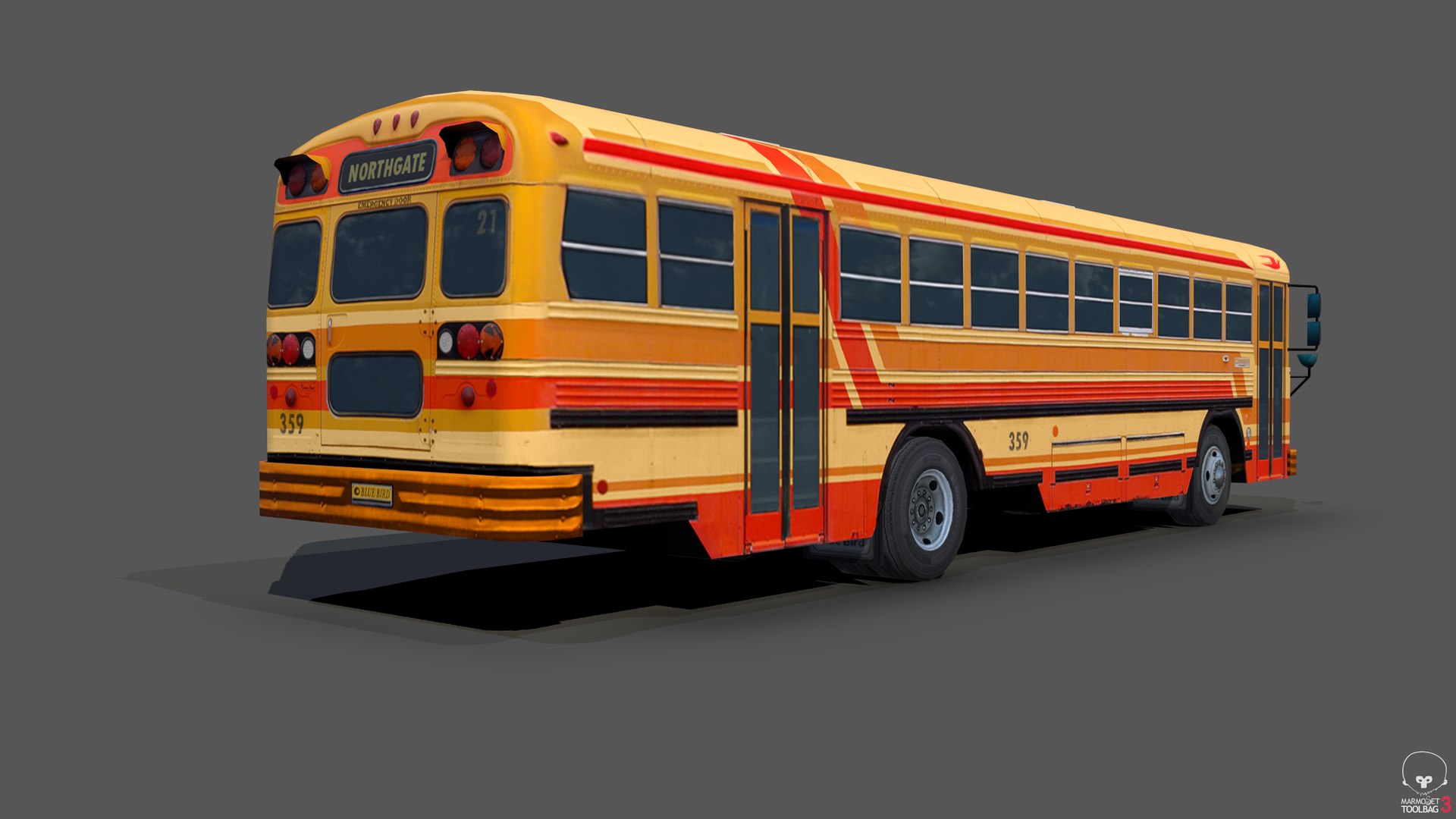 3D Blue Bird Tc2000 Transit Model - TurboSquid 1388068