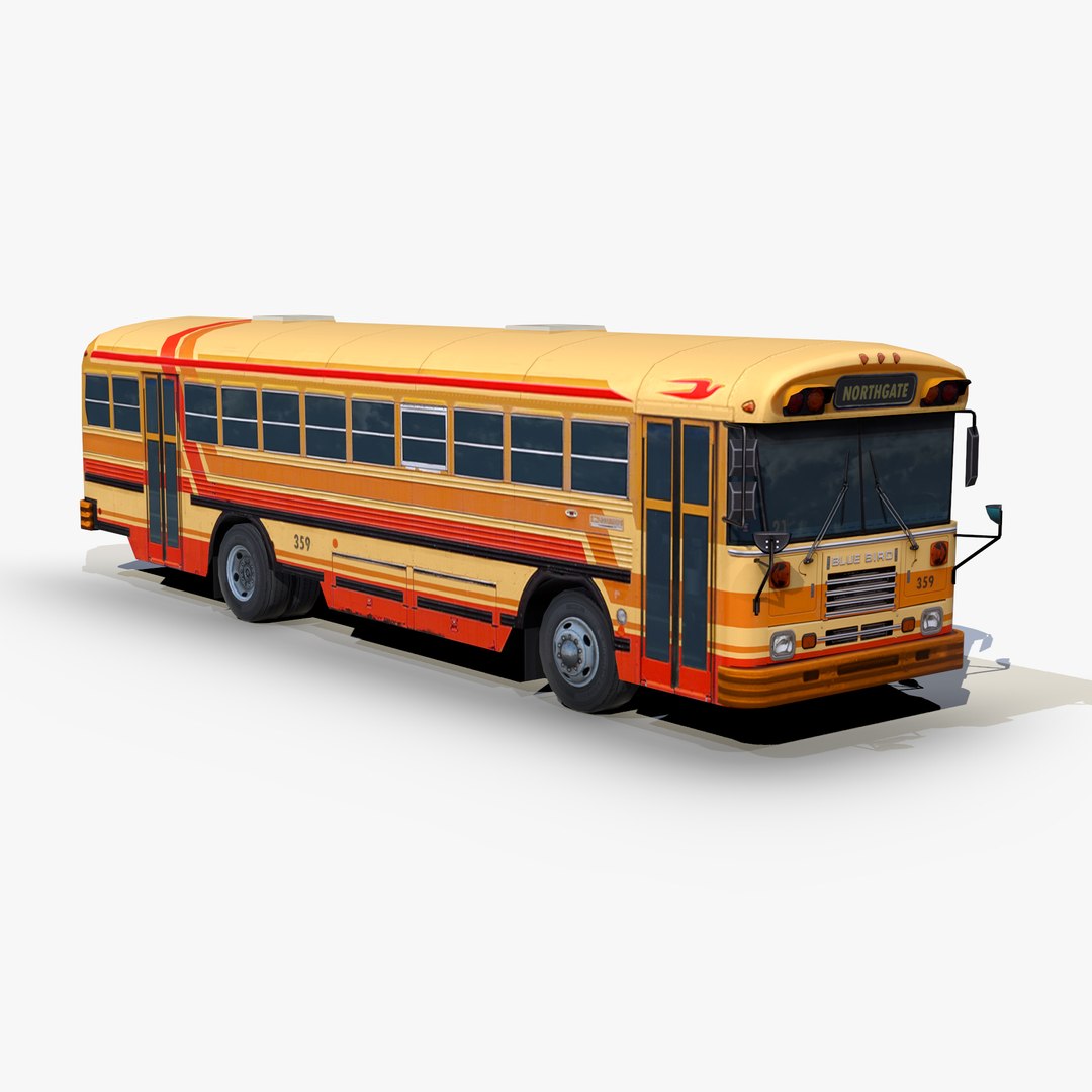 3D Blue Bird Tc2000 Transit Model - TurboSquid 1388068