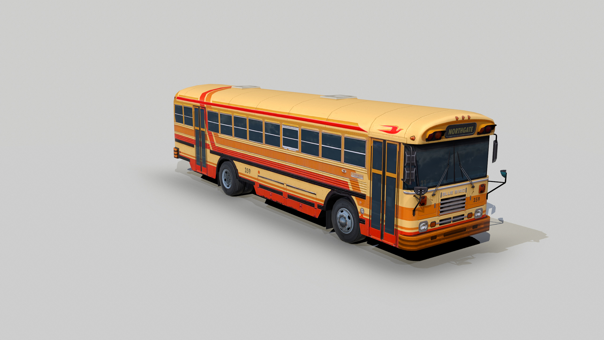 3D Blue Bird Tc2000 Transit Model - TurboSquid 1388068
