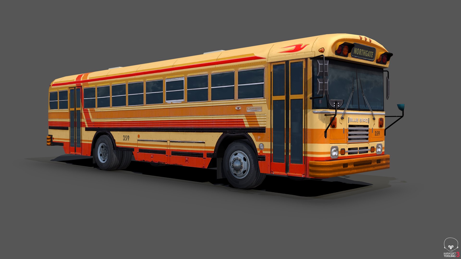 3D Blue Bird Tc2000 Transit Model - TurboSquid 1388068