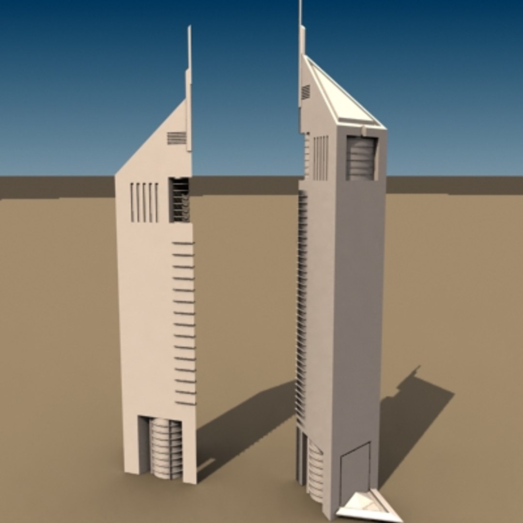 Set Buildings Dubai 3d Model