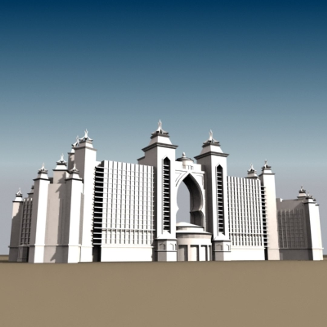 Set Buildings Dubai 3d Model
