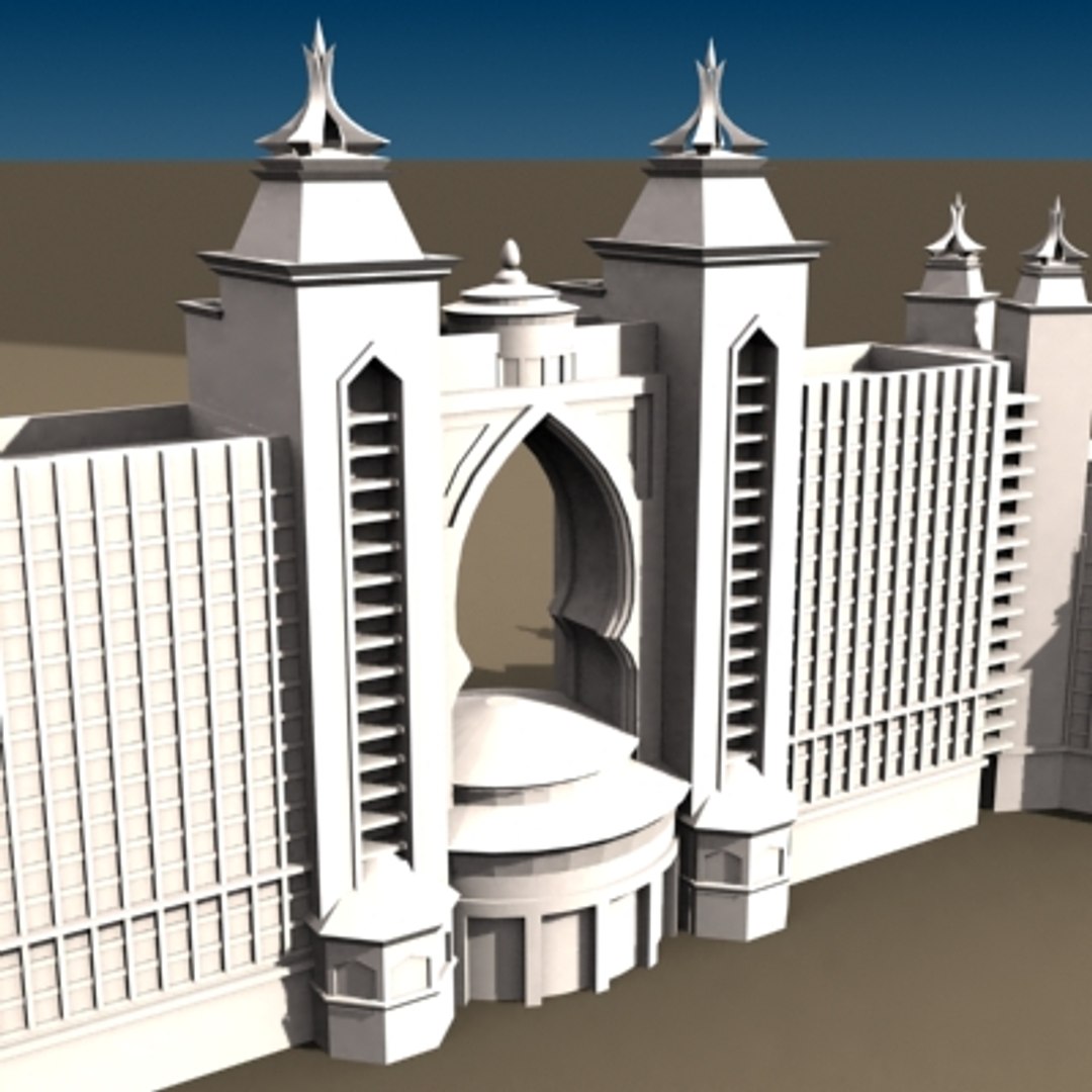 Set Buildings Dubai 3d Model