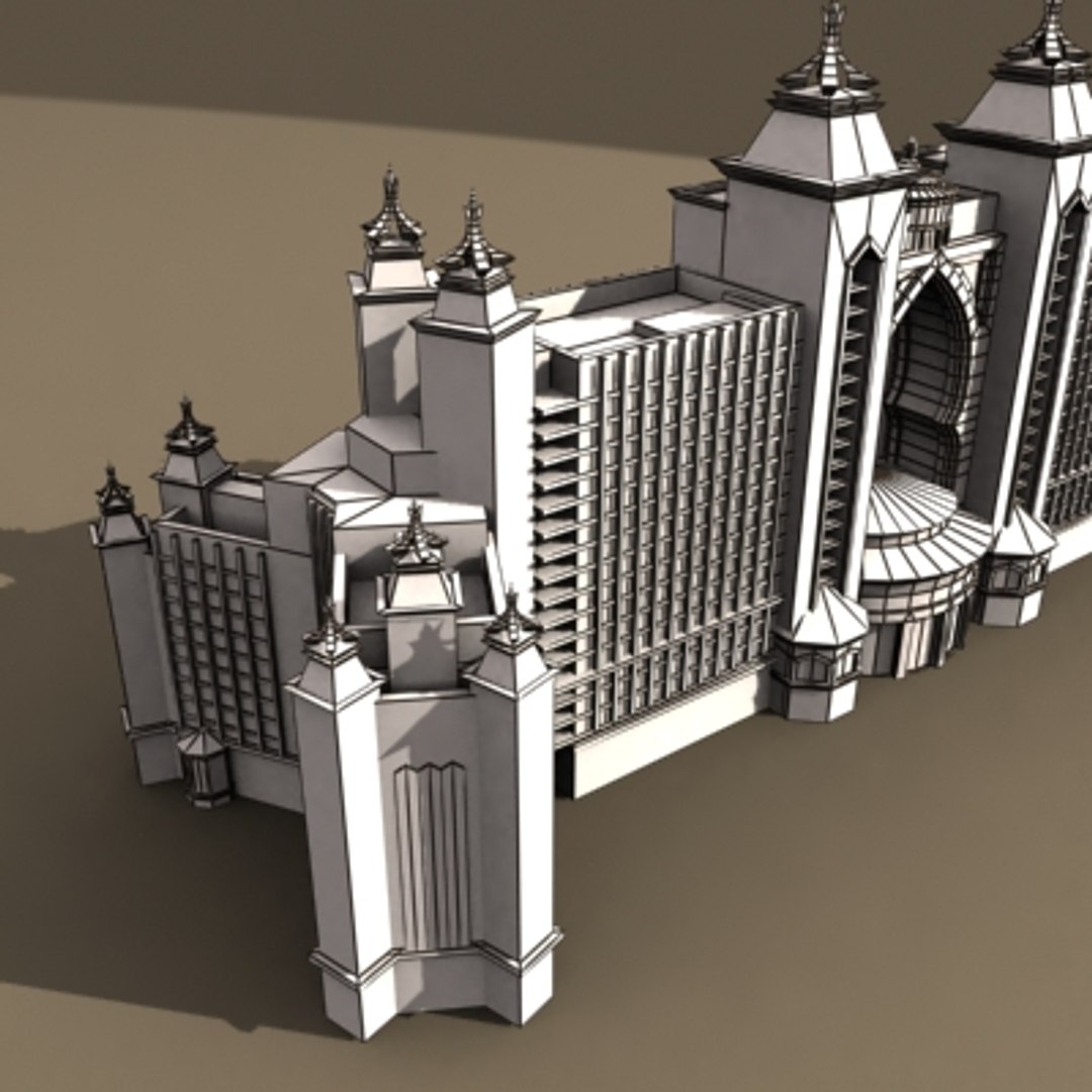Set Buildings Dubai 3d Model