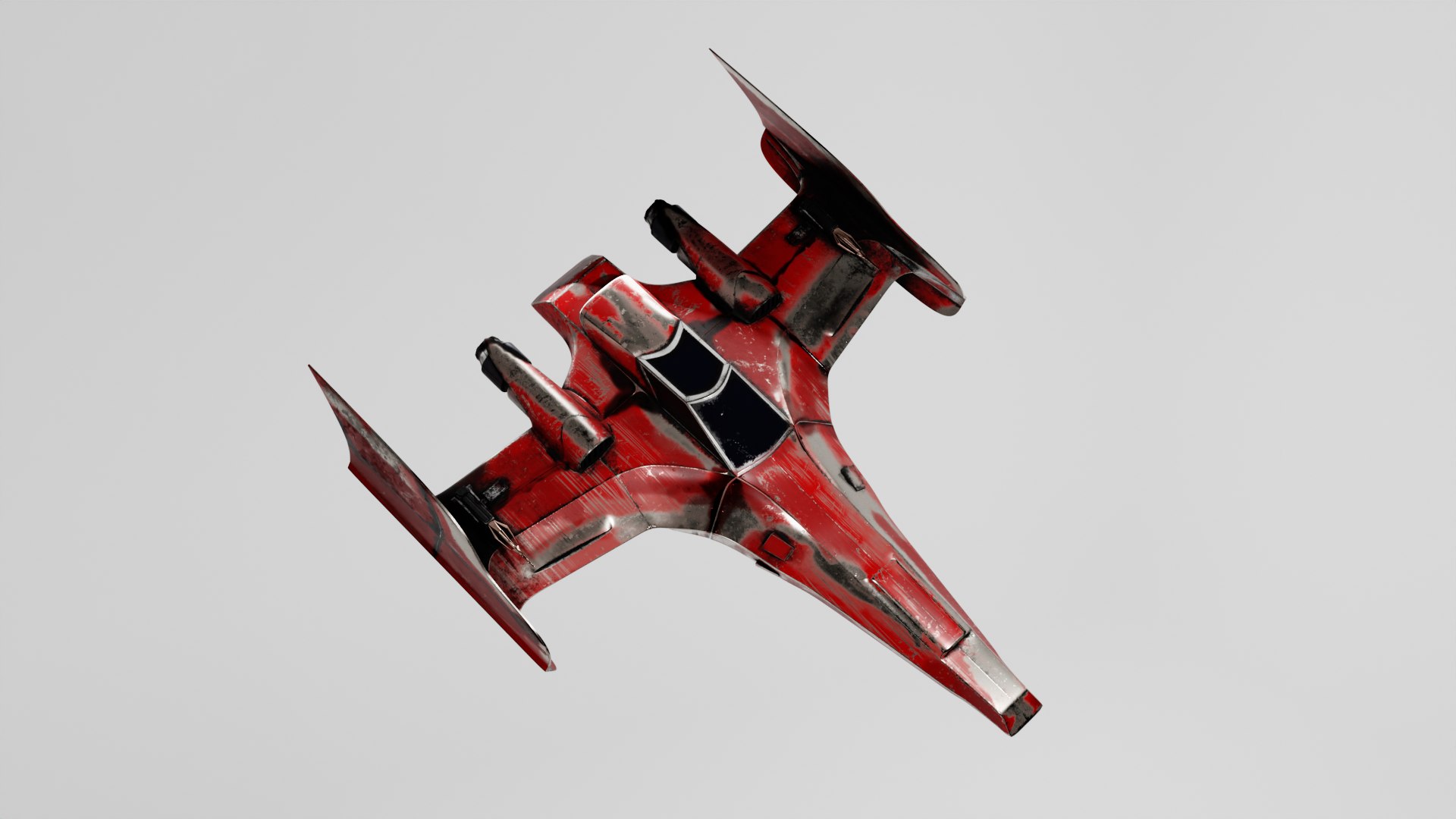Weathered Star Fighter 3D Model - TurboSquid 1944321