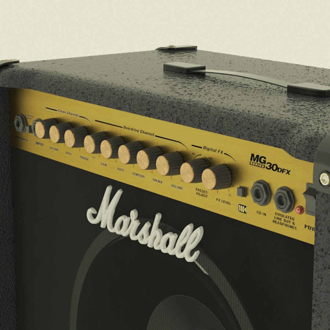 Marshall Guitar Amplifier 3d Model