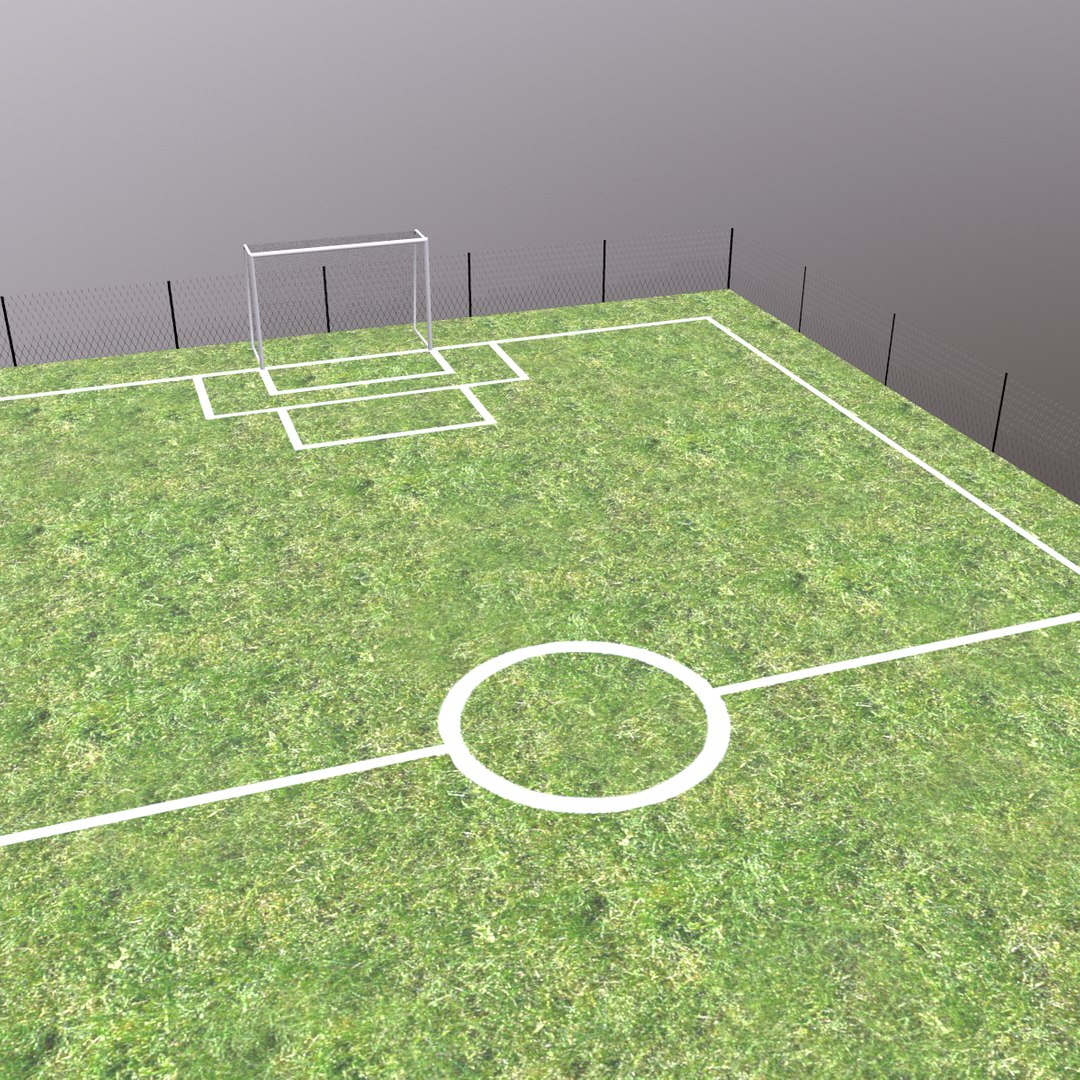 3D Football Field Low Poly - TurboSquid 2391626