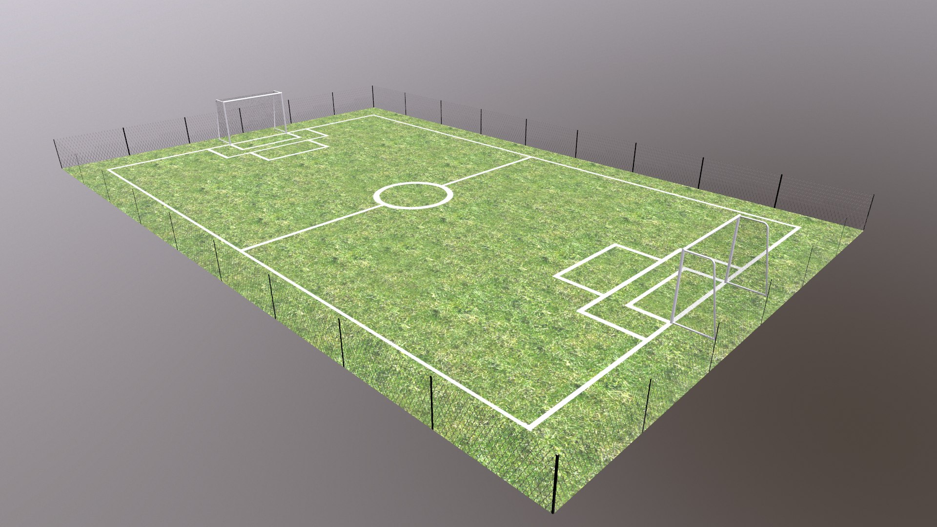 3D Football Field Low Poly - TurboSquid 2391626