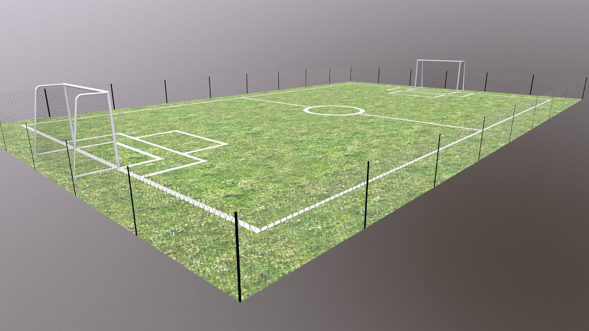 3D Football Field Low Poly - TurboSquid 2391626