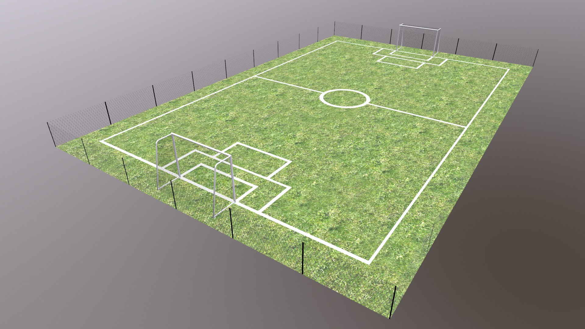 3D Football Field Low Poly - TurboSquid 2391626