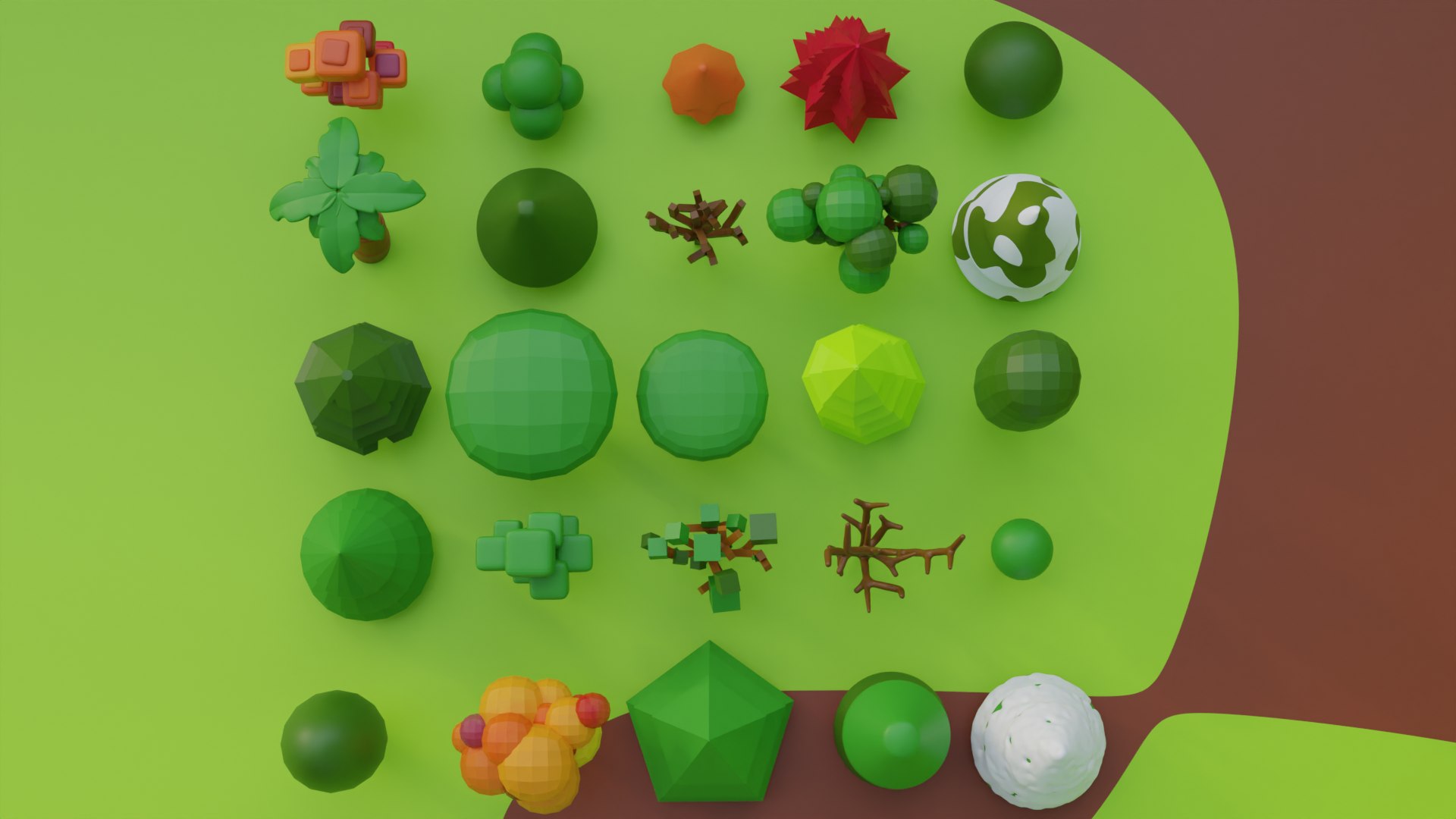 3D Model Low Poly Tree Pack - TurboSquid 2169348