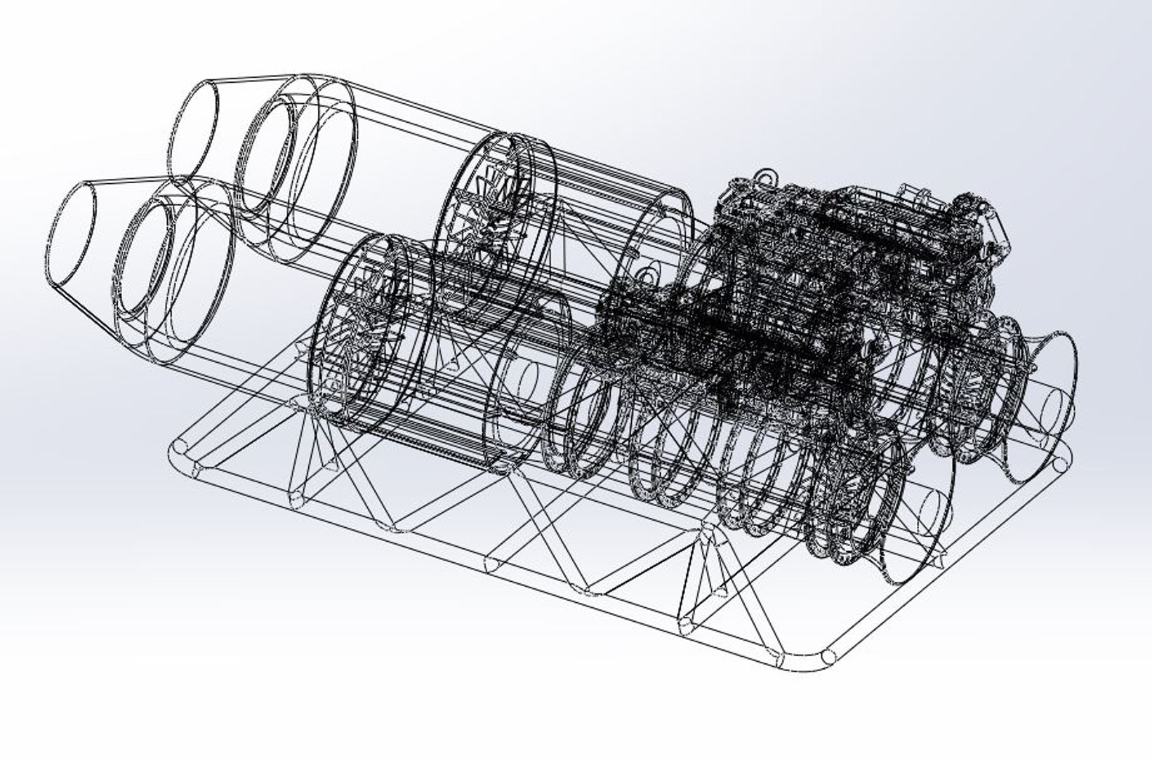 Jet Engine Frame 3D Model - TurboSquid 1381140