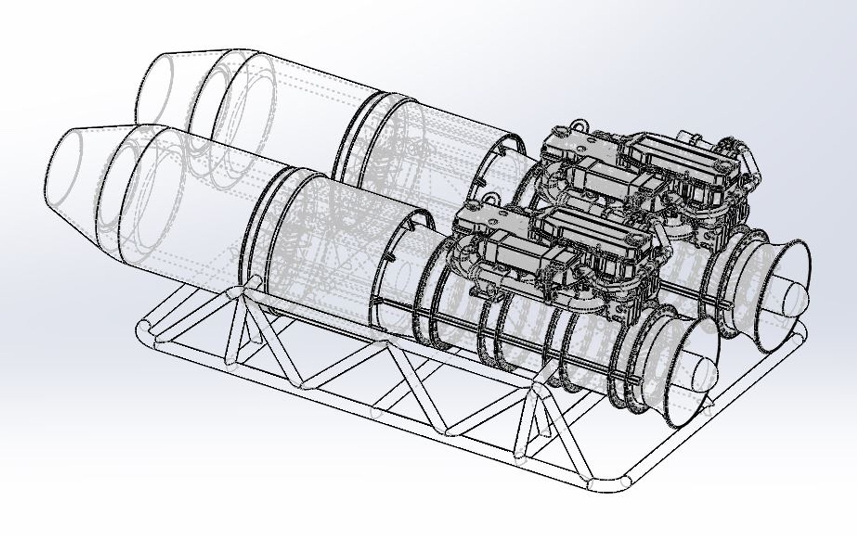 Jet Engine Frame 3D Model - TurboSquid 1381140