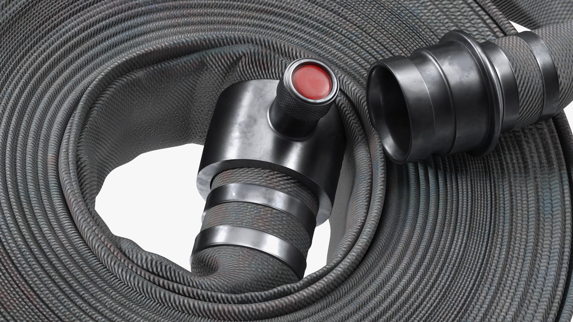 Neatly Coiled Fire Hose Used 3D model - TurboSquid 1836572