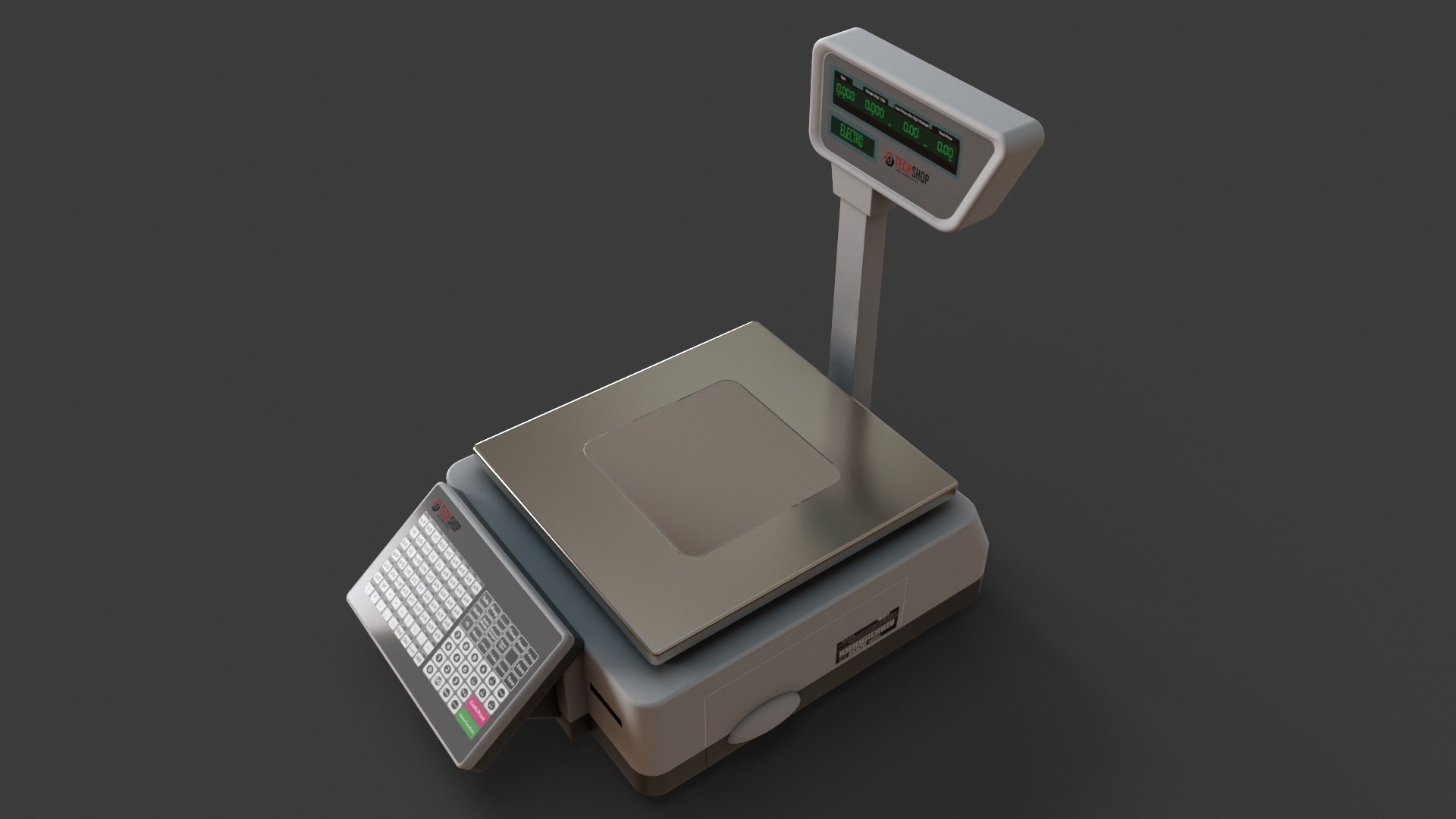 Label Printing Supermarket Weighing Scale 3D model - TurboSquid 2097817