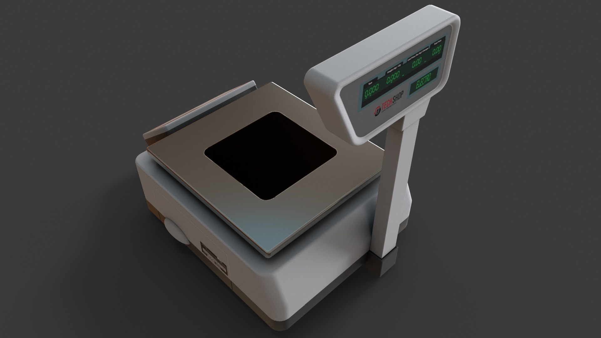 Label Printing Supermarket Weighing Scale 3D Model - TurboSquid 2097817