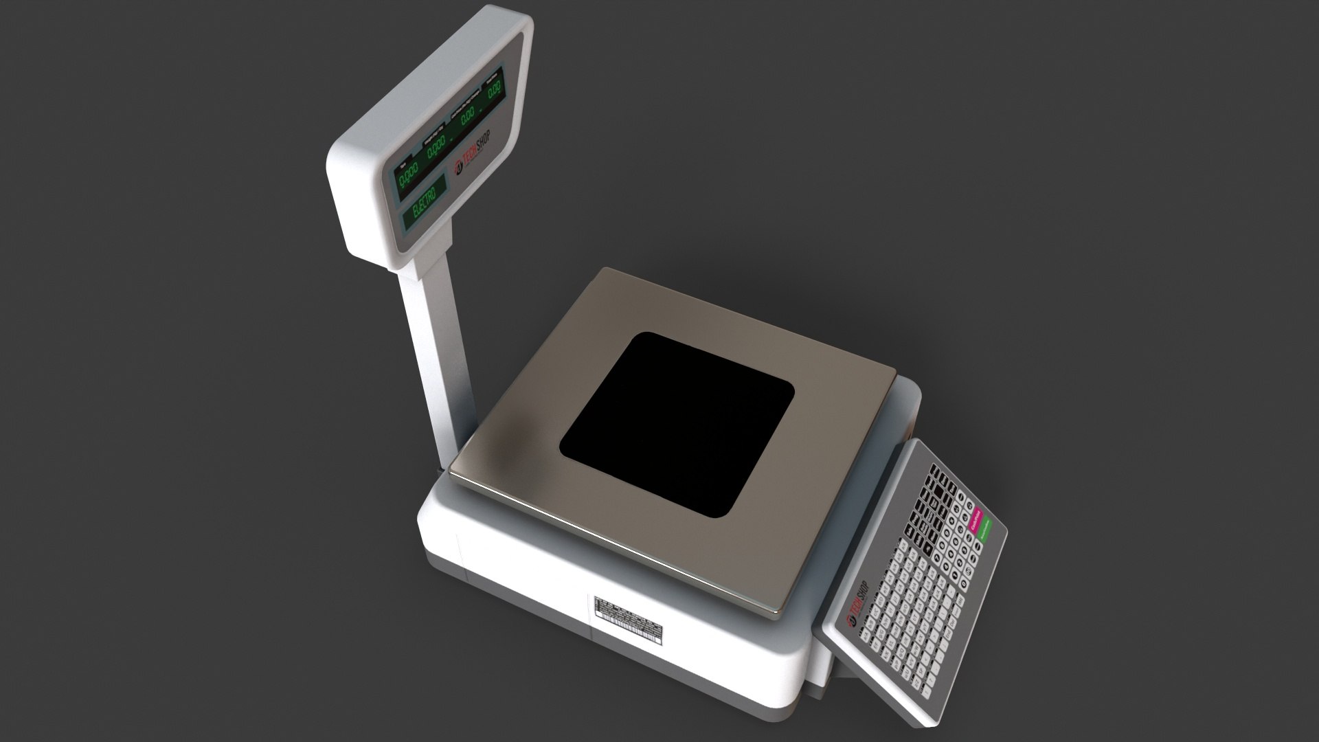 Label Printing Supermarket Weighing Scale 3D Model - TurboSquid 2097817