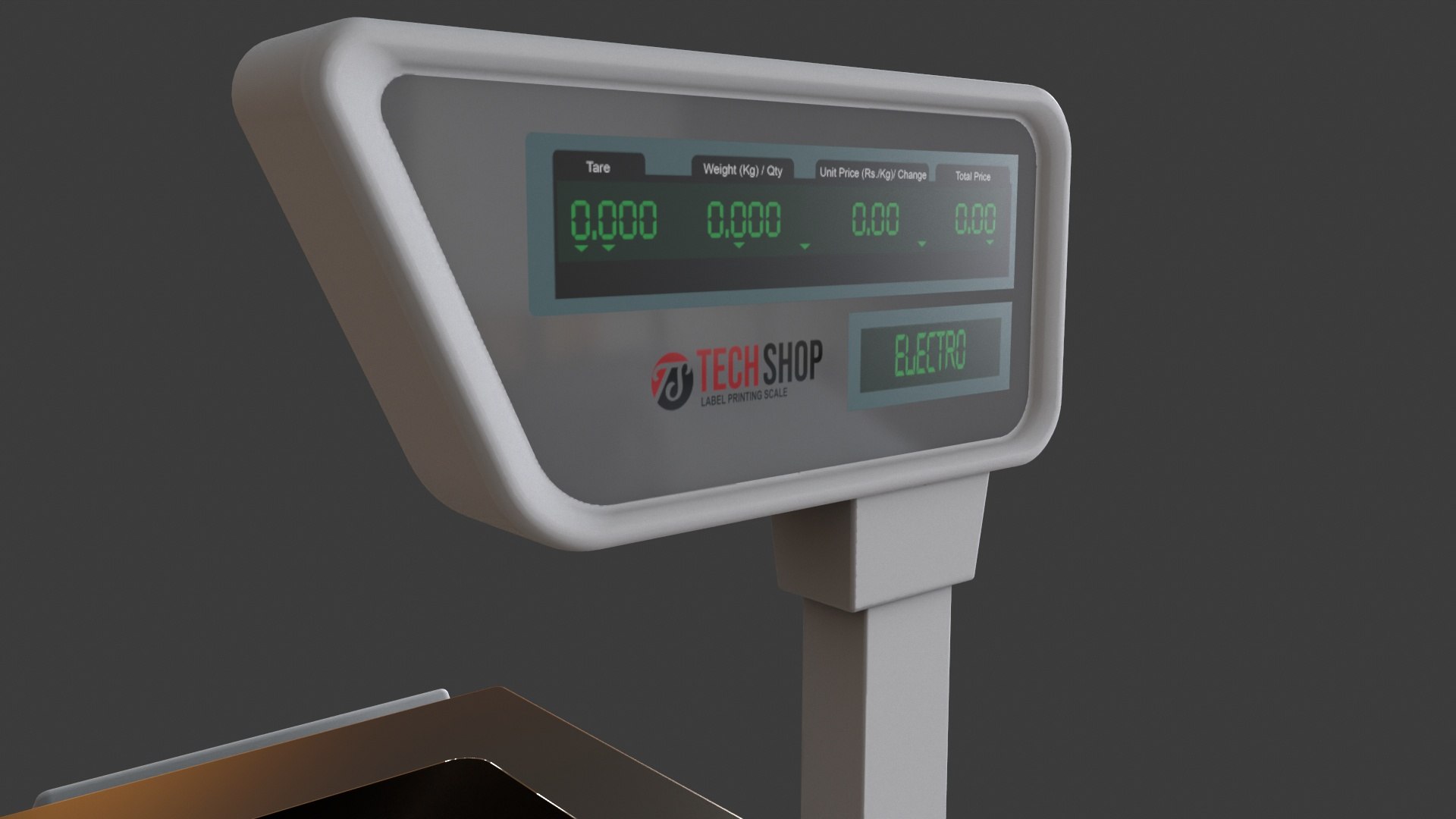Label Printing Supermarket Weighing Scale 3D model - TurboSquid 2097817