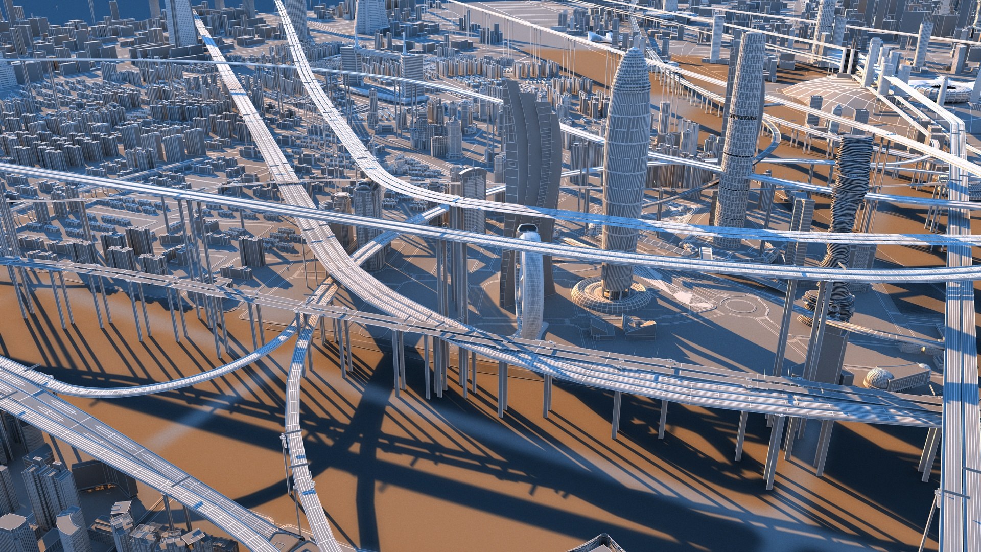 3D Future City - TurboSquid 1964466