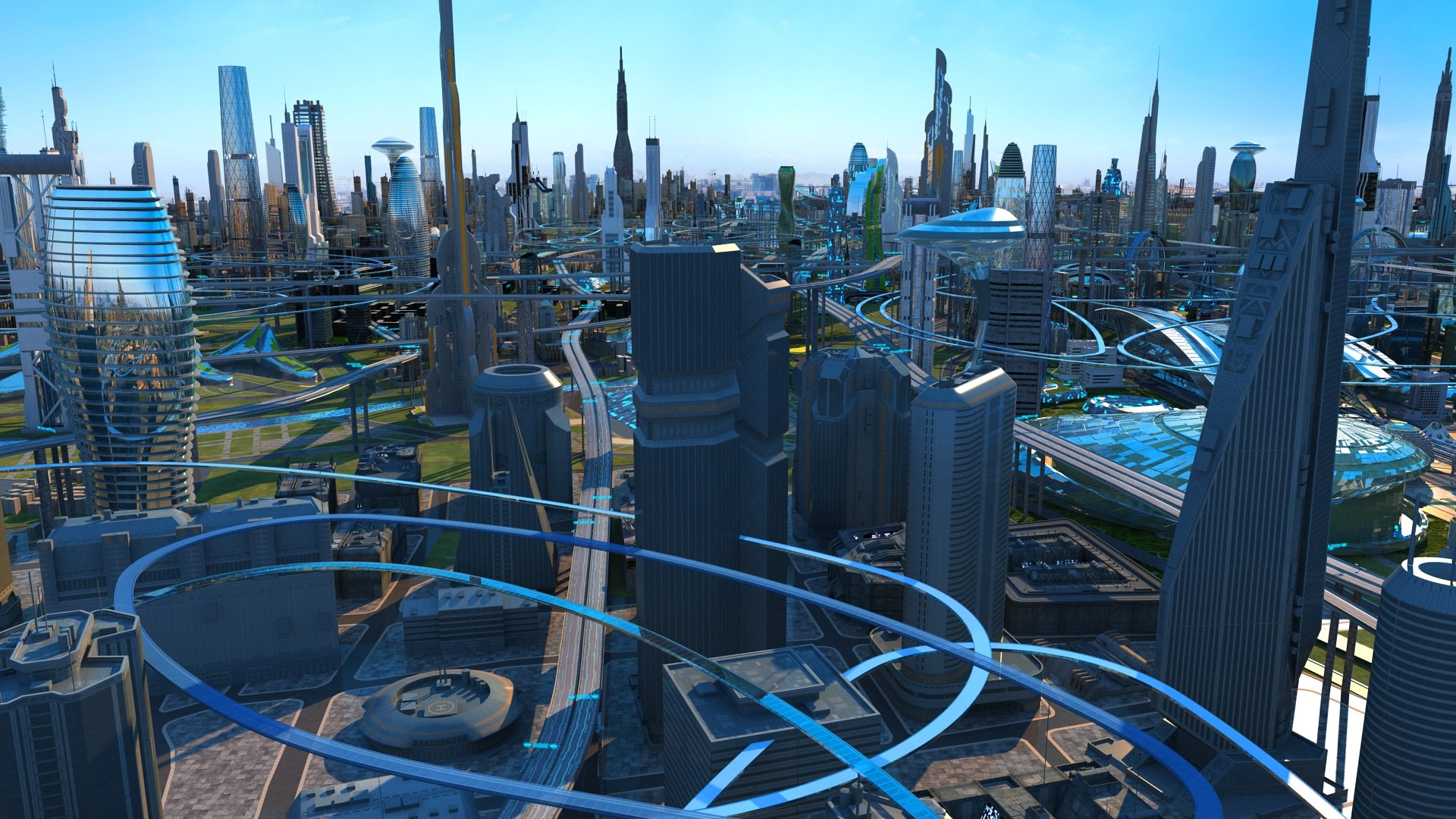 3D Future City - TurboSquid 1964466