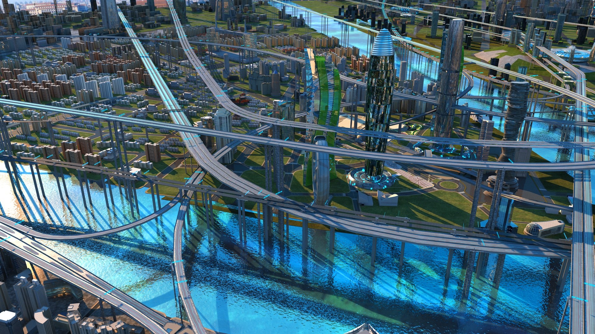 3D Future City - TurboSquid 1964466