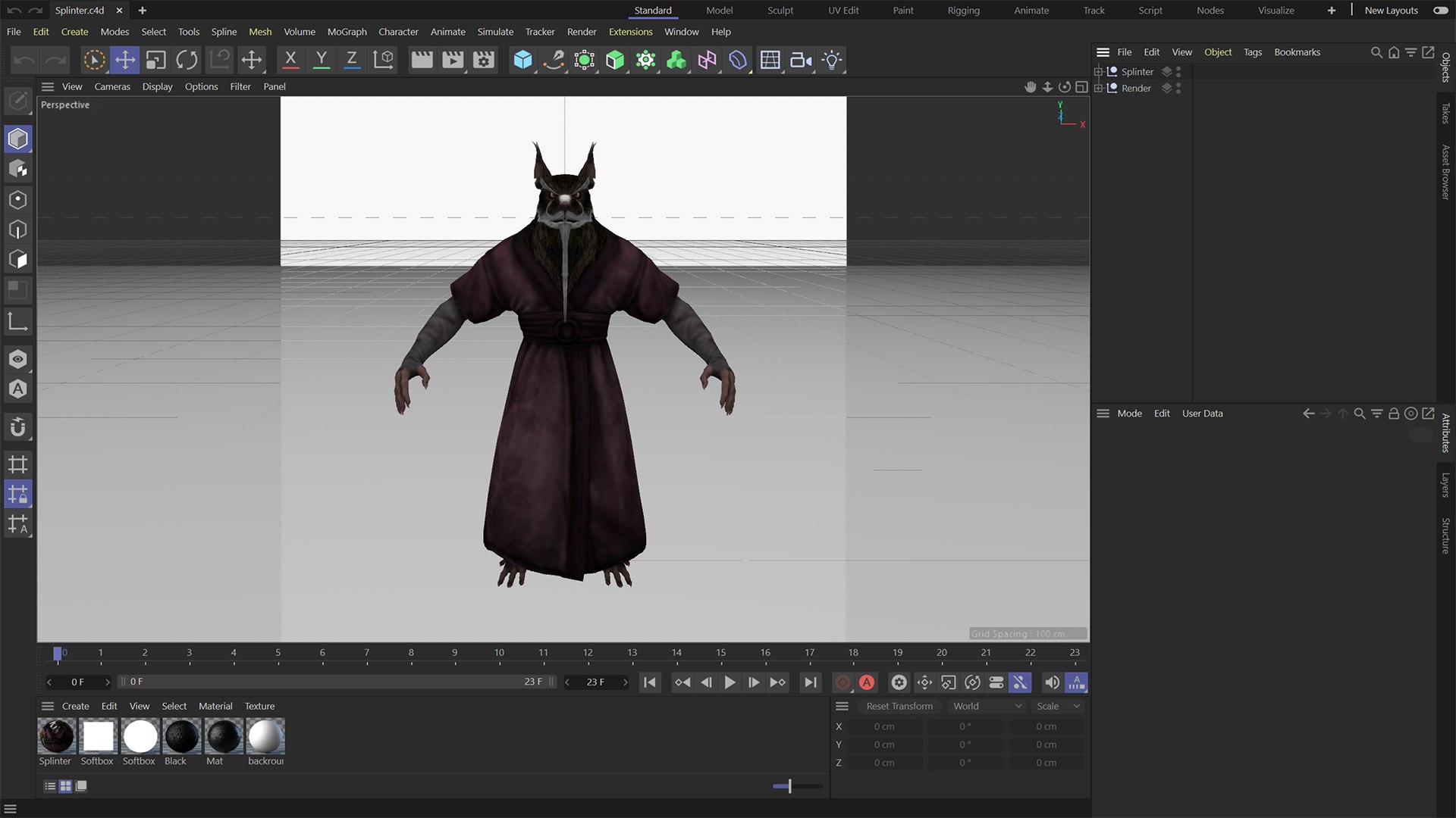TMNT Splinter 3D Model - TurboSquid 2346356