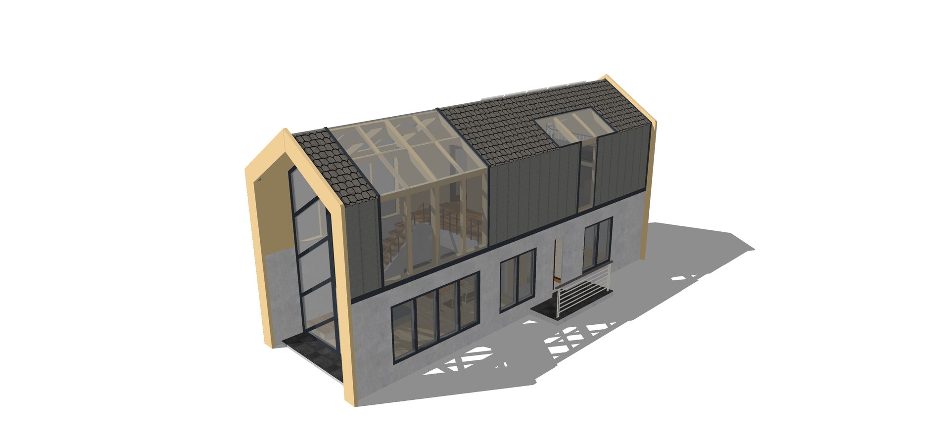 3D Contemporary Offgrid House - TurboSquid 2085954