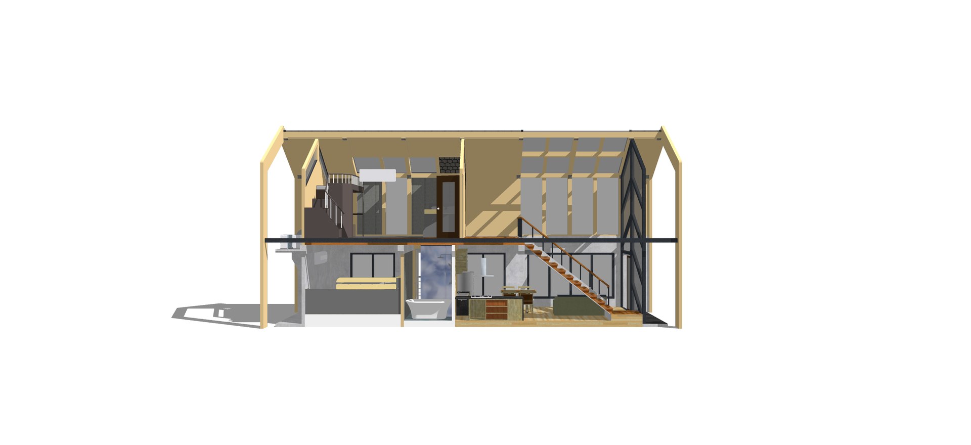 3D Contemporary Offgrid House - TurboSquid 2085954