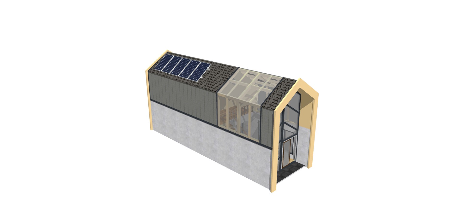 3D Contemporary Offgrid House - TurboSquid 2085954