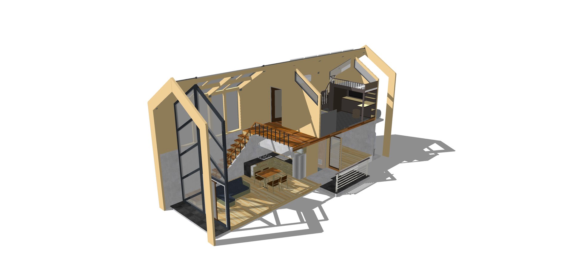 3D Contemporary Offgrid House - TurboSquid 2085954