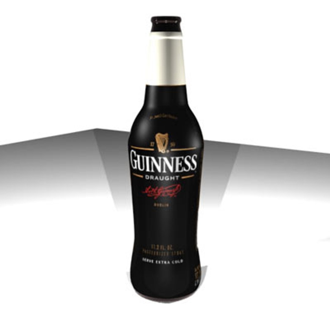 3d Guinness Stout Bottle Model