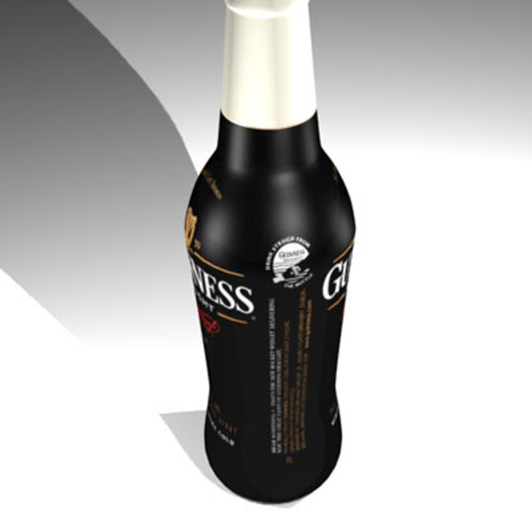 3d Guinness Stout Bottle Model