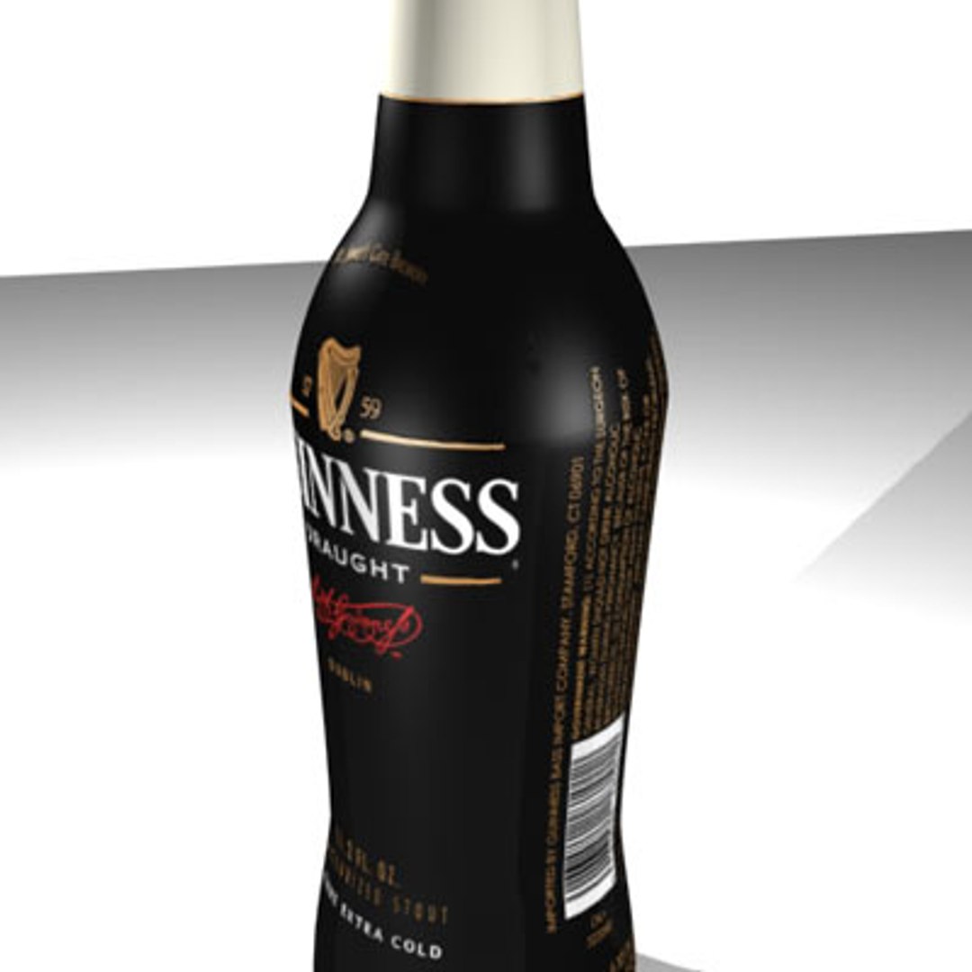 3d Guinness Stout Bottle Model