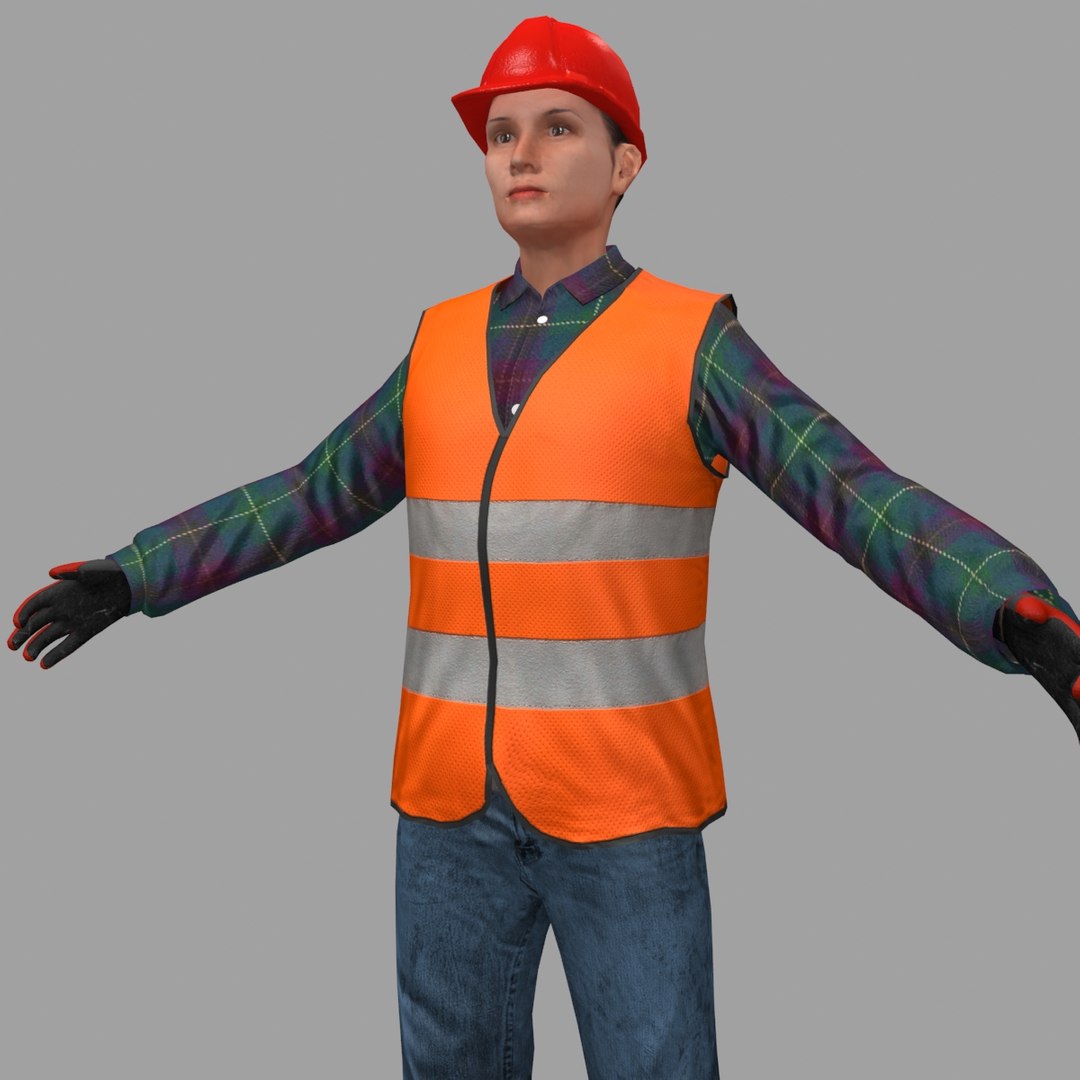3D Female Worker Model - TurboSquid 1403062