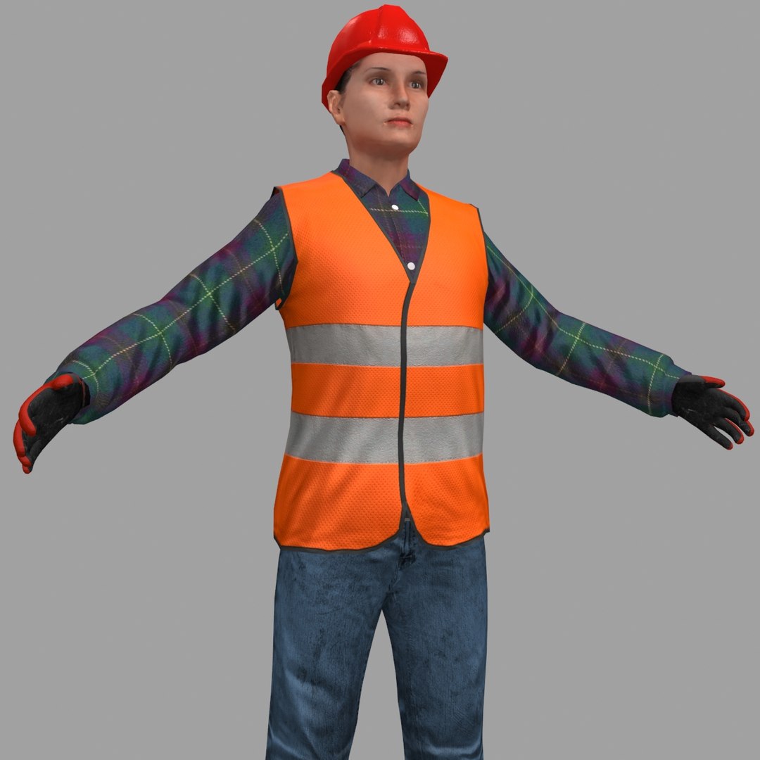 3D Female Worker Model - TurboSquid 1403062
