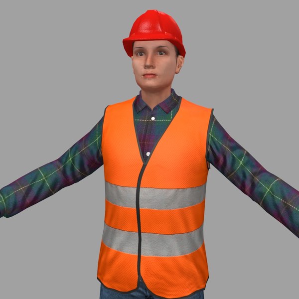3D female worker model - TurboSquid 1403062