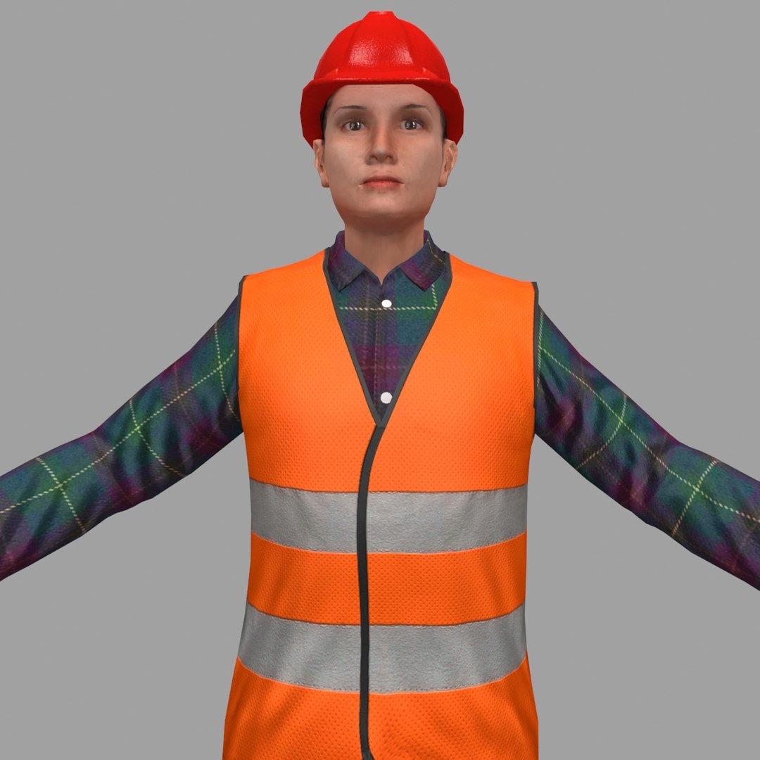 3D Female Worker Model - TurboSquid 1403062