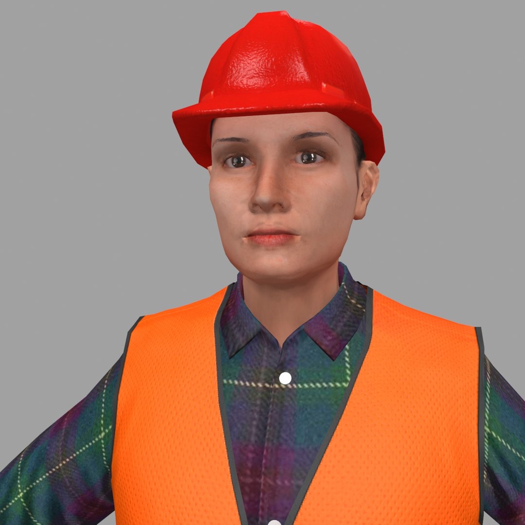 3D Female Worker Model - TurboSquid 1403062