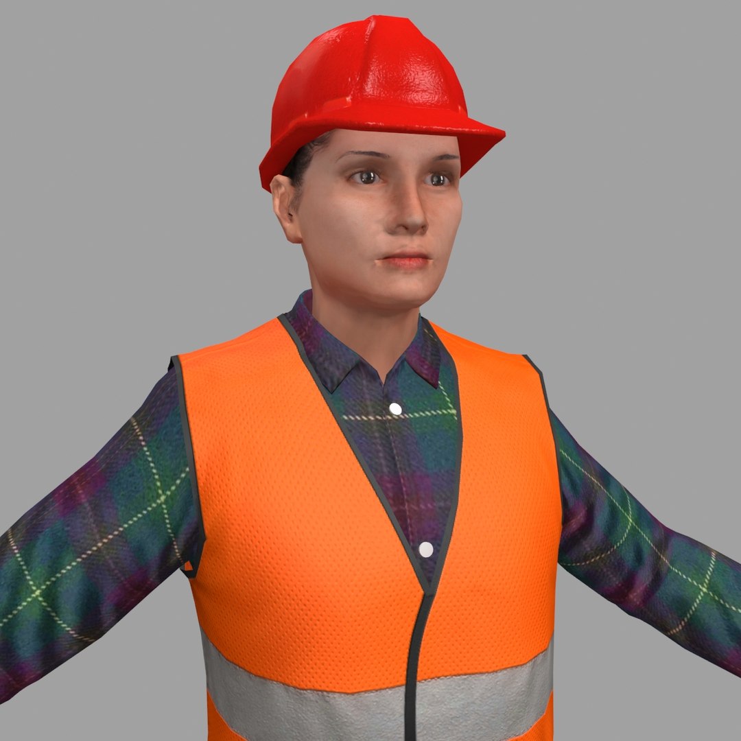 3D Female Worker Model - TurboSquid 1403062