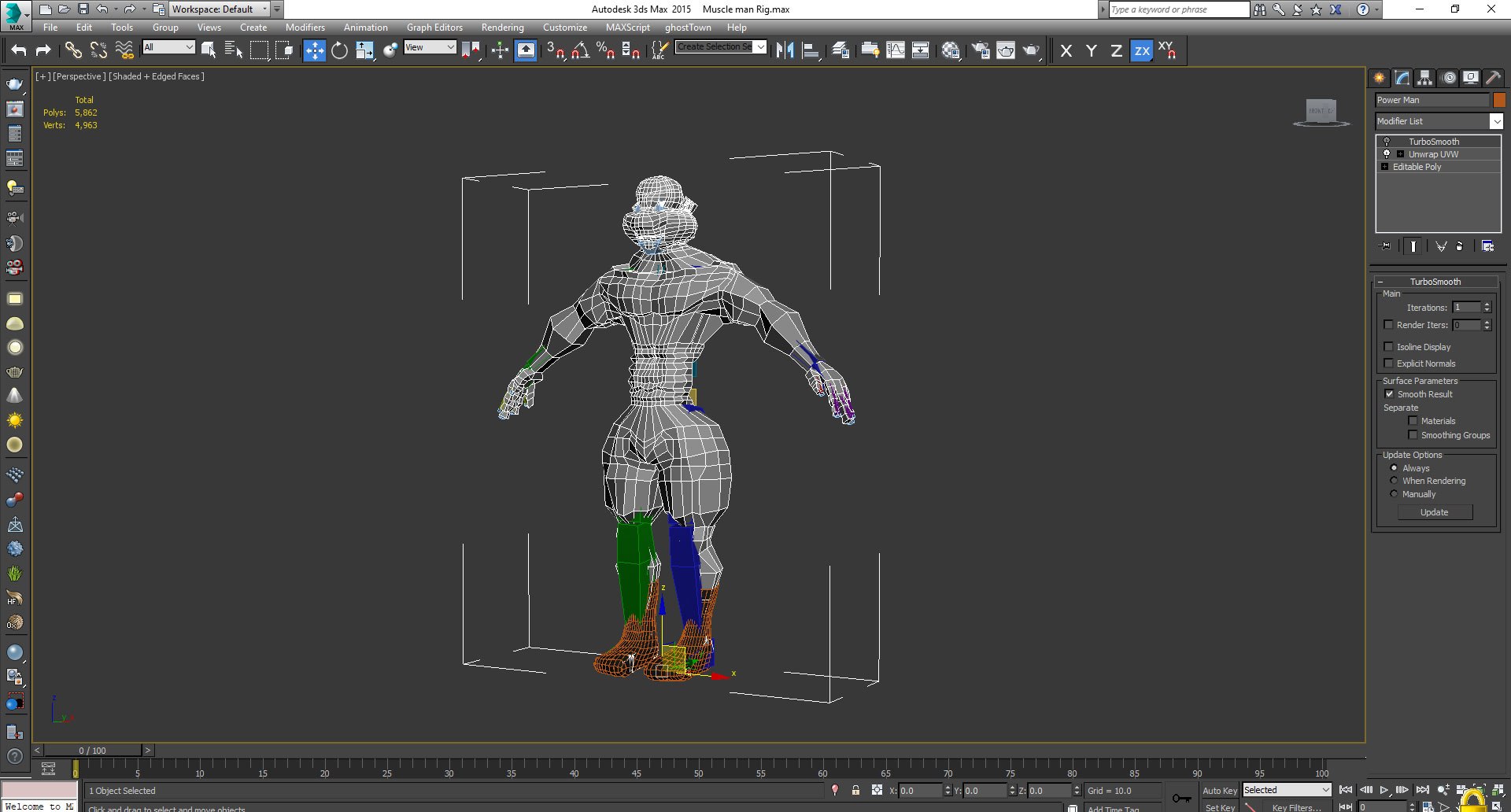 Toon Muscle Man 3D Model - TurboSquid 1398611