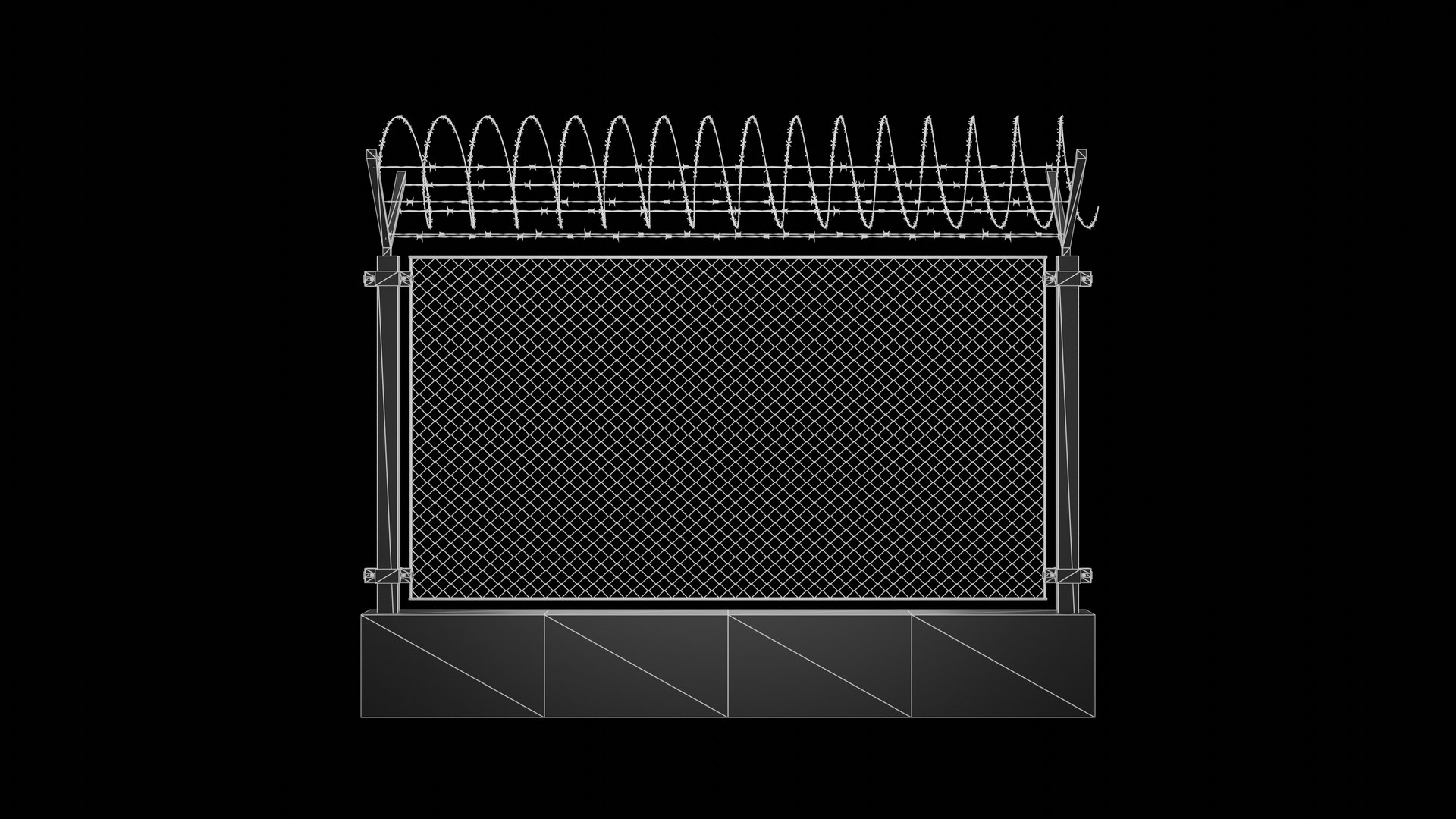 3D New High Security Razor Barbed Wire Fence 3ds Max Model - TurboSquid ...