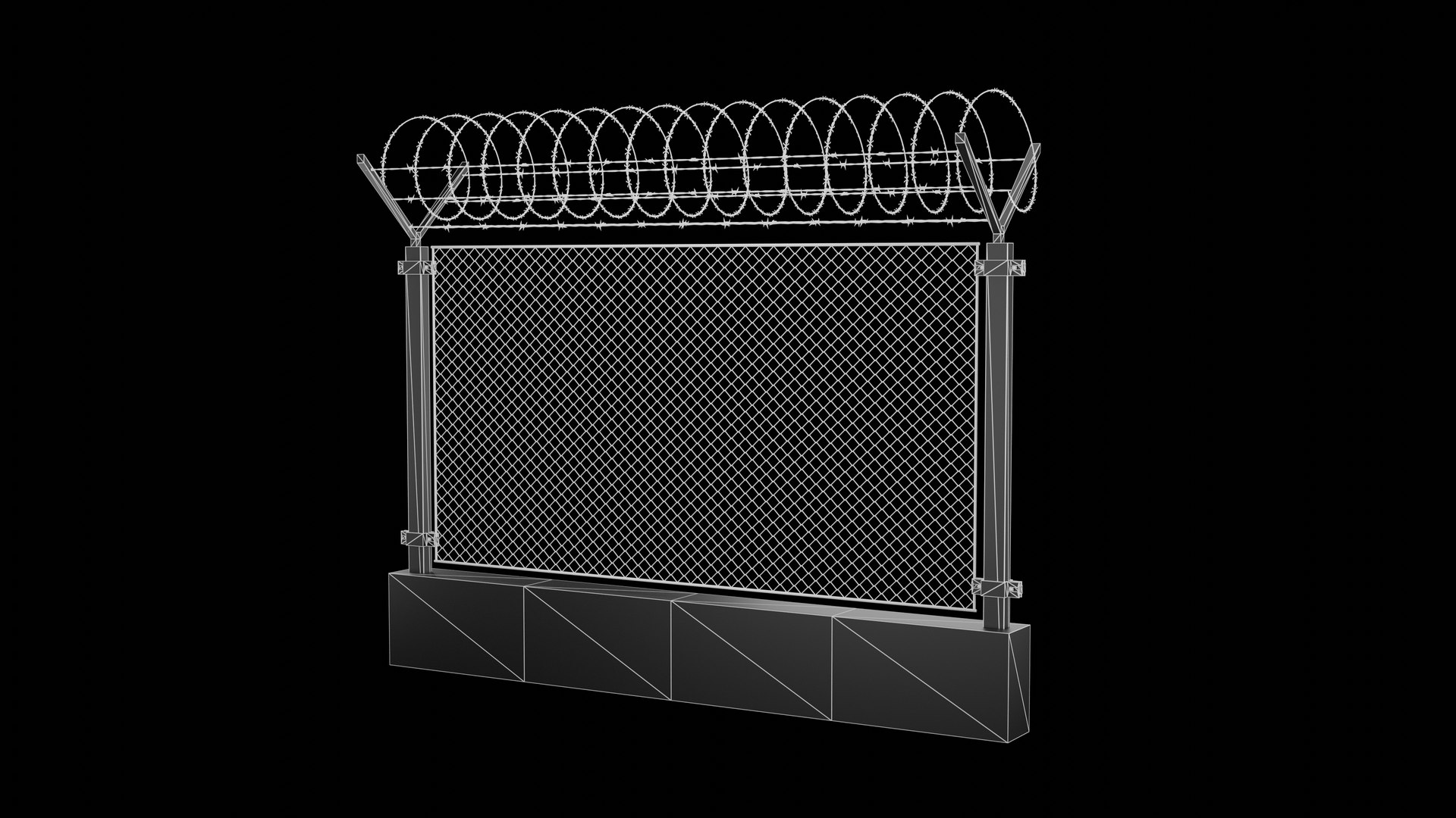 3D New High Security Razor Barbed Wire Fence 3ds Max Model - TurboSquid ...
