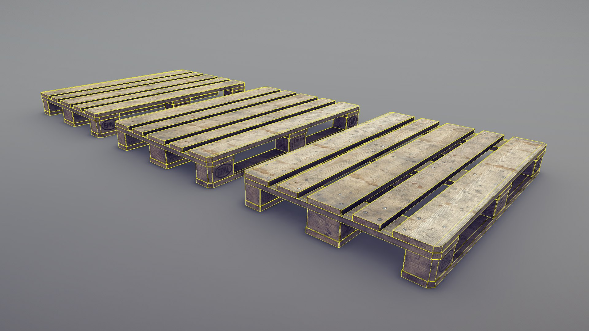 3D Cargo Wood Pallets EUR EPAL Vr-2 Model - TurboSquid 1752521