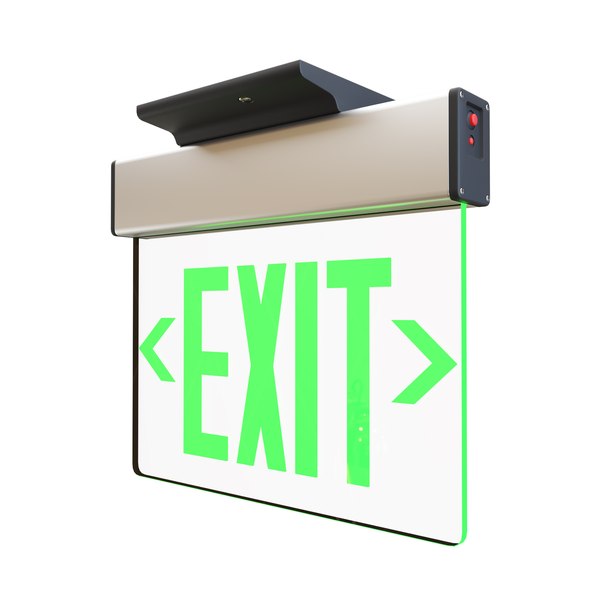 3D model led exit sign architecturally - TurboSquid 1645169