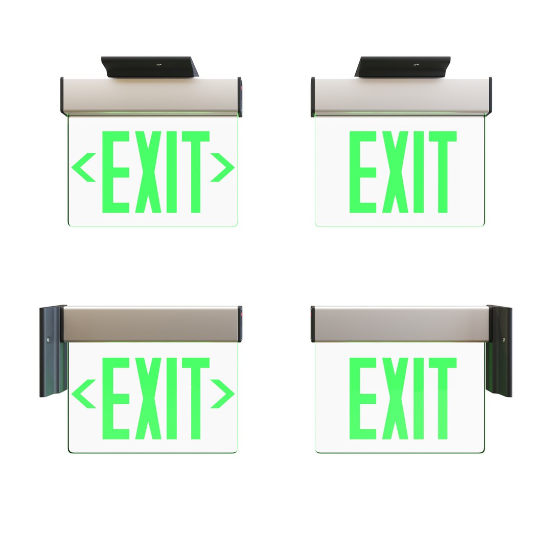 3D Model Led Exit Sign Architecturally - TurboSquid 1645169
