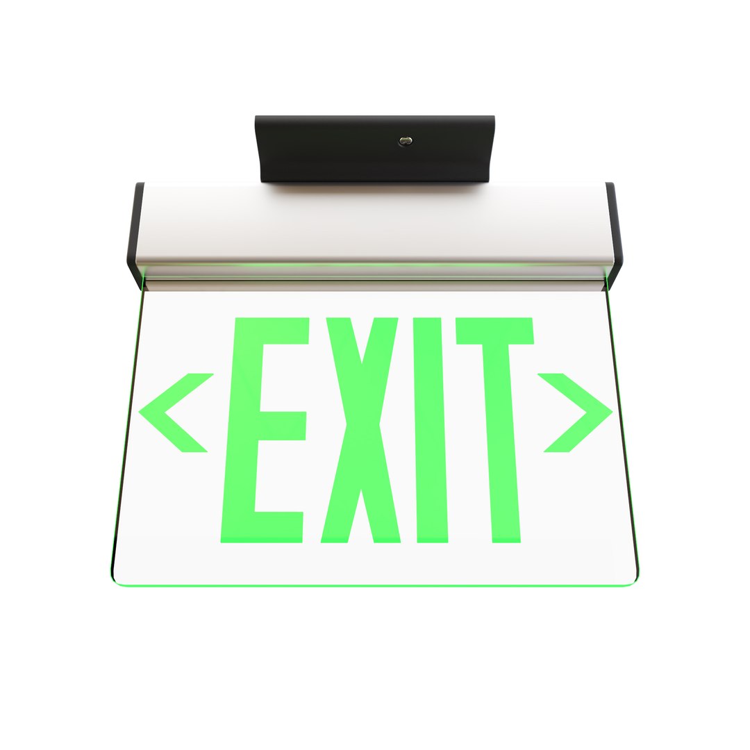 3D Model Led Exit Sign Architecturally - TurboSquid 1645169
